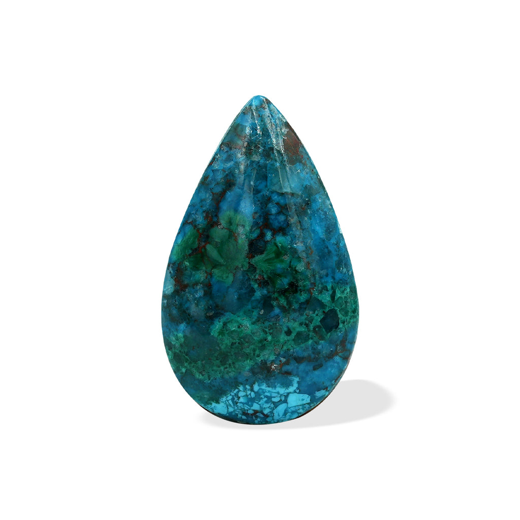 Stunning Natural Chile Chrysocolla Pear Cabochon | Starborn